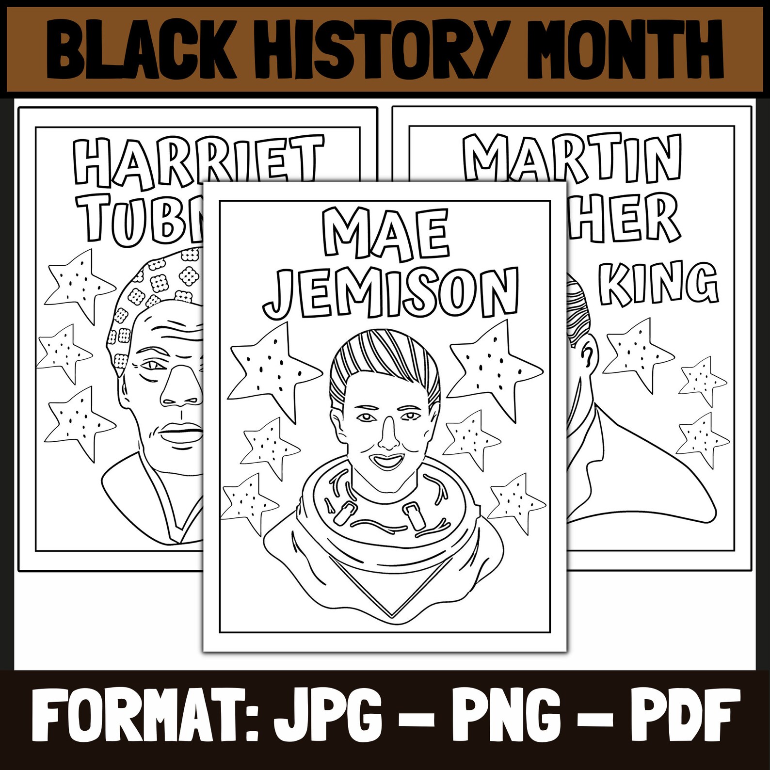Important Figures in Black History Month Coloring Pages | Black History ...