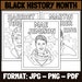 Important Figures in Black History Month Coloring Pages | Black History ...