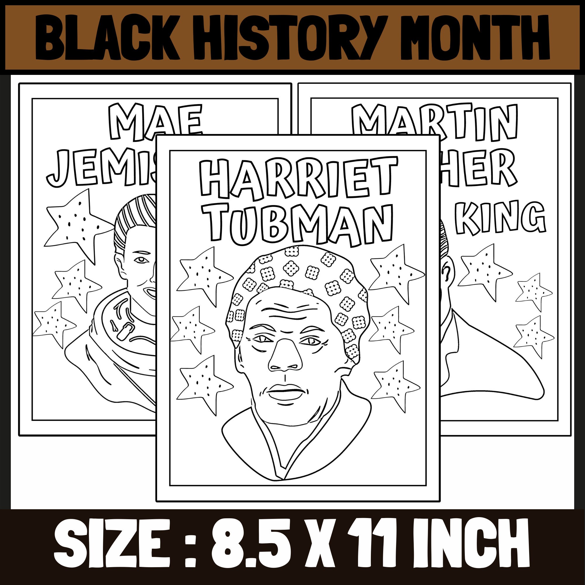 Important Figures in Black History Month Coloring Pages | Black History ...