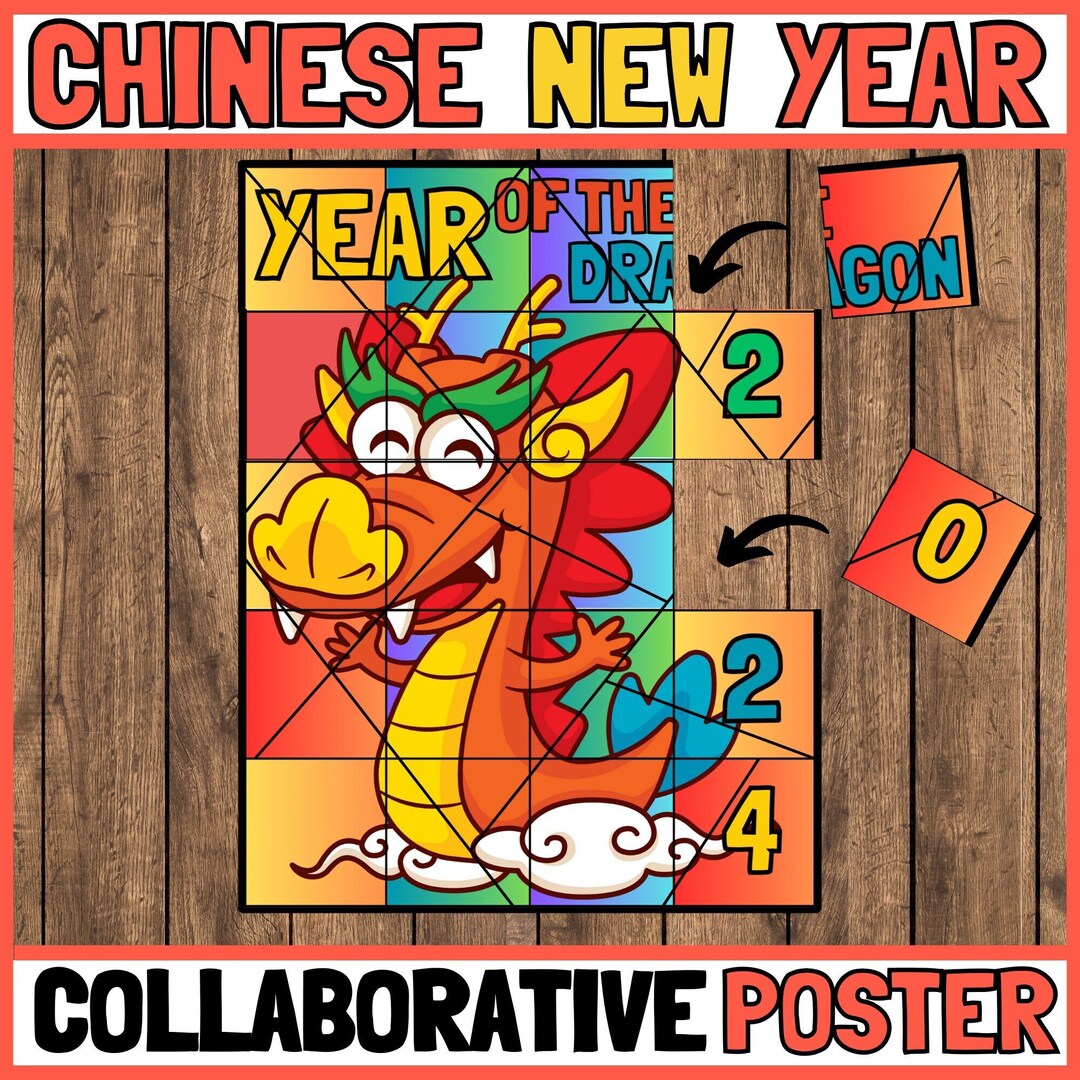 Chinese New Year Collaborative Poster - Lunar New Year Bulletin Board ...