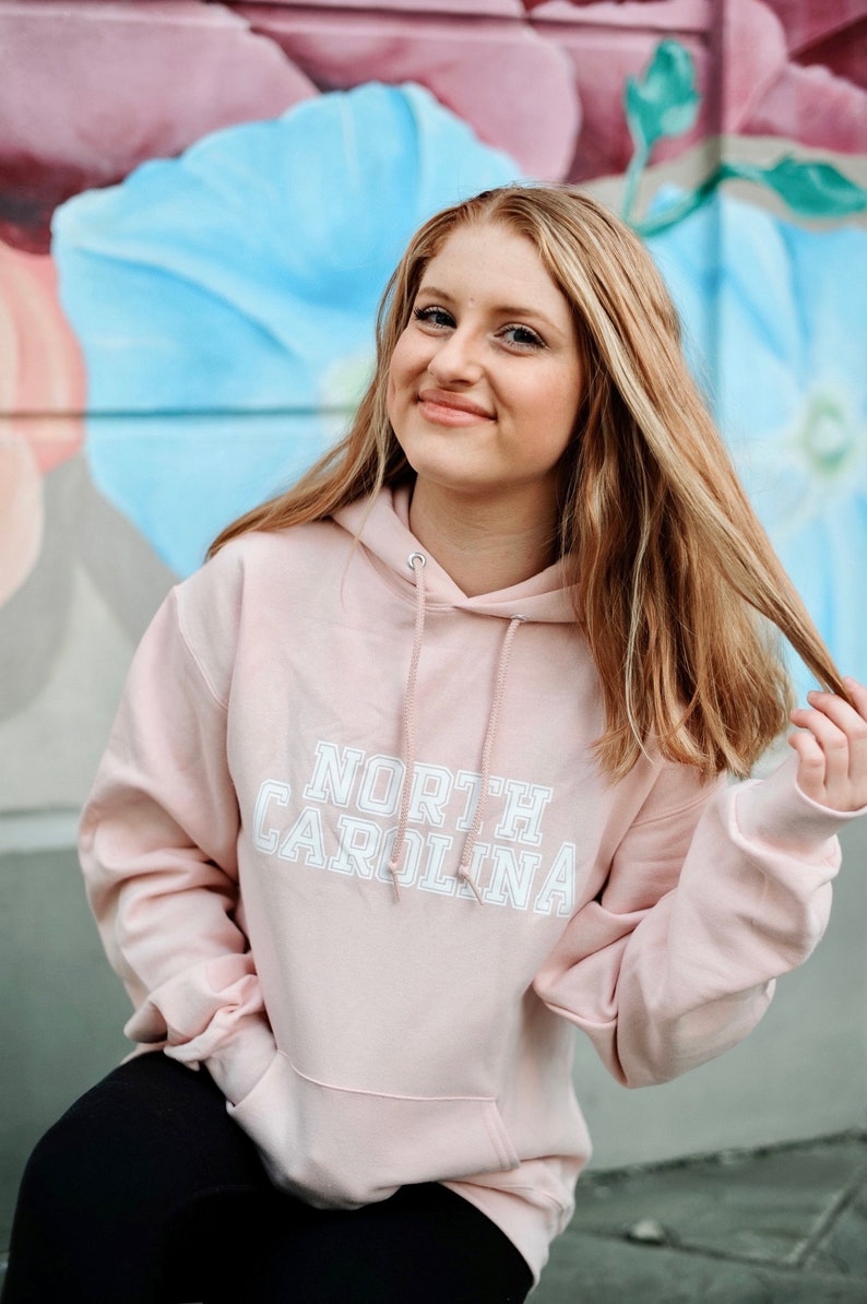 Pink North Carolina Hoodie NC Hoodie Cozy Hoodie Pink - Etsy