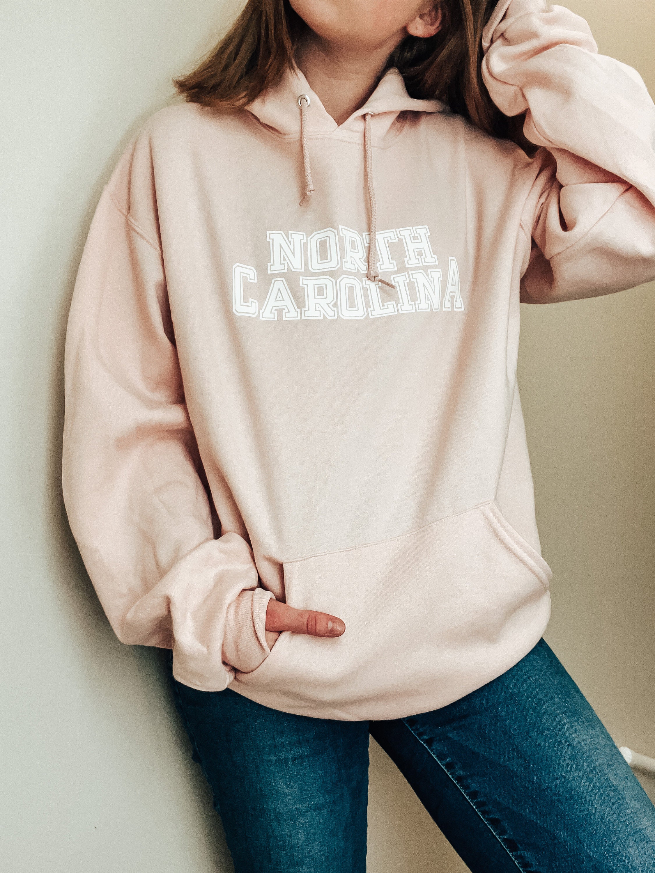 Pink North Carolina Hoodie NC Hoodie Cozy Hoodie - Etsy