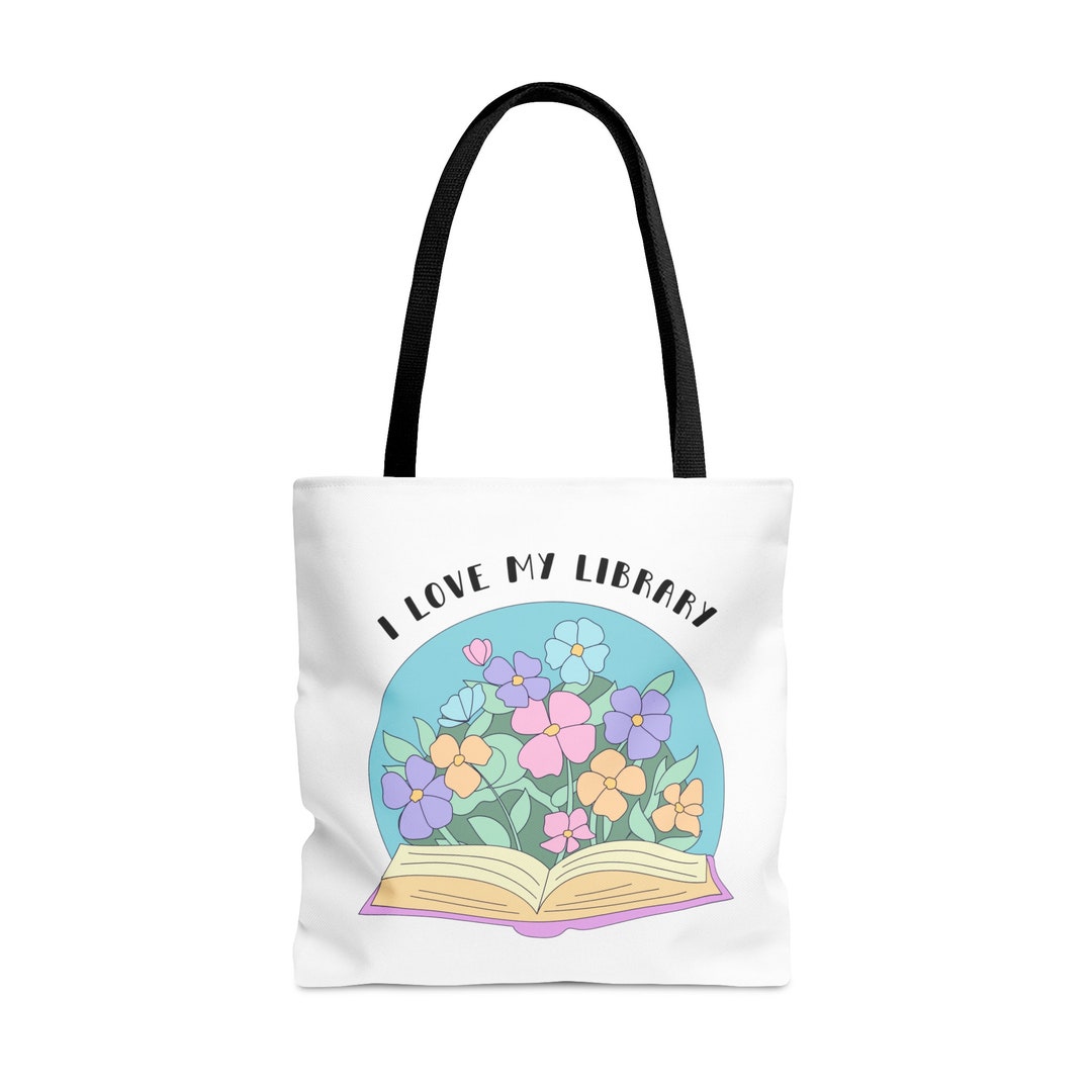 I Love My Library Tote Bag Book Bag - Etsy