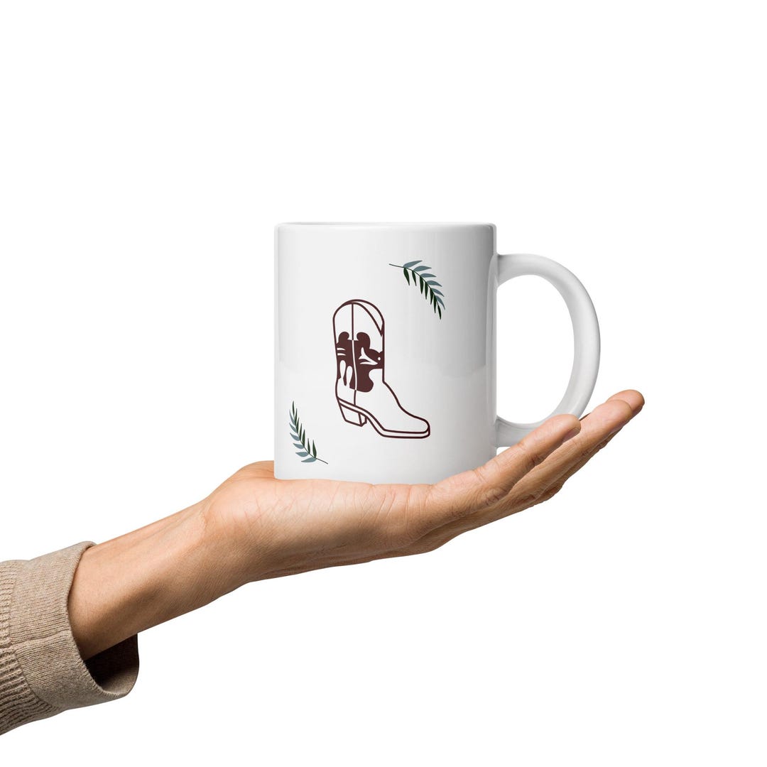 Cowboy Boot Ceramic Mug: Western Style Coffee Cup - Etsy