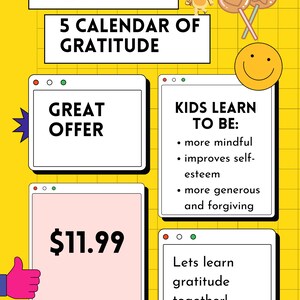 Bundle 5 Calendar of Gratitude Kids Activity Family Time - Etsy
