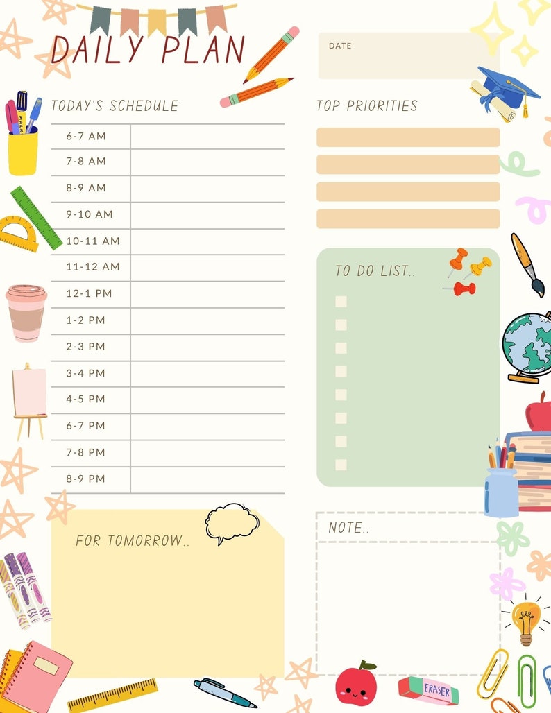 Teachers Inspired Daily to Do List Printable, Instant Download, Daily ...