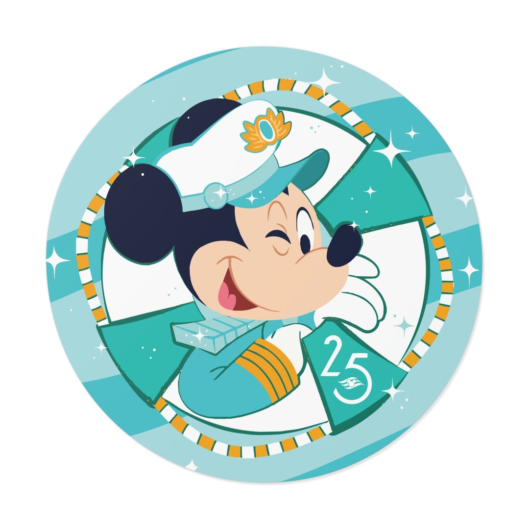 Captain Mickey - DCL 25th Anniversary - Shimmering Seas - Round Vinyl ...
