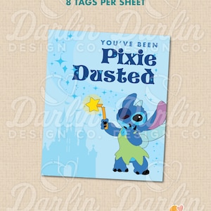 Stitch Pixie Dust Gift Tags - You've Been Pixie Dusted - Instant ...