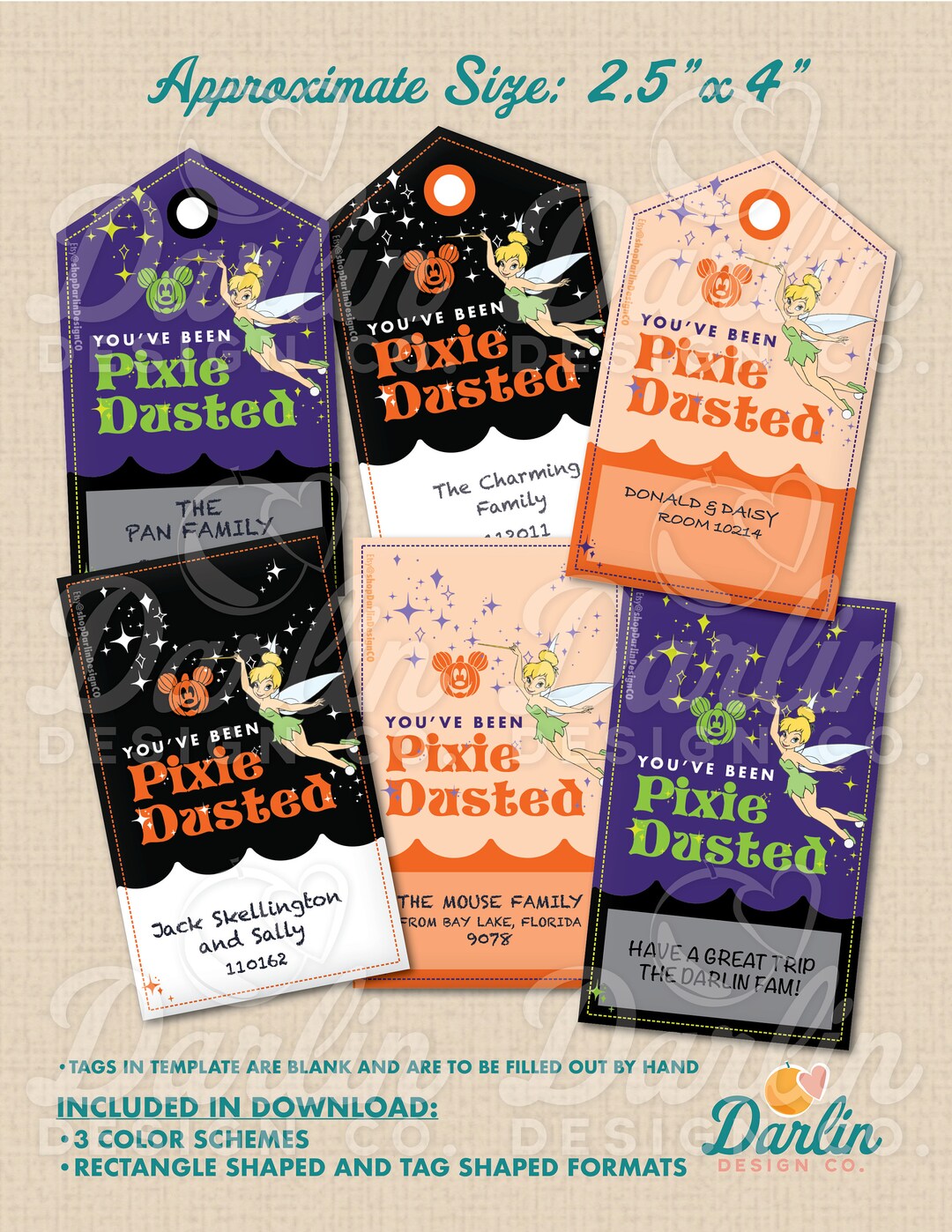 Pixie Dust Gift Tags - Halloween Color Scheme - You've Been Pixie ...