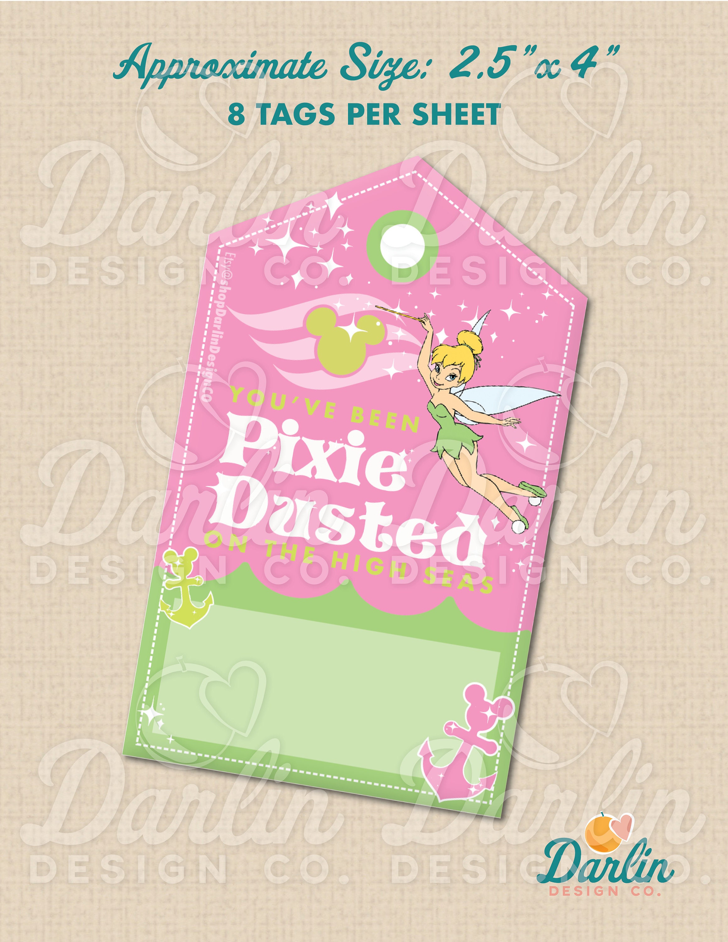 Pixie Dust Gift Tags Tropical Color Scheme You've Been - Etsy