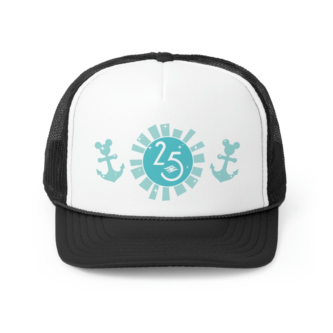 DCL 25th Anniversary Mickey Anchor Trucker Hat - Etsy