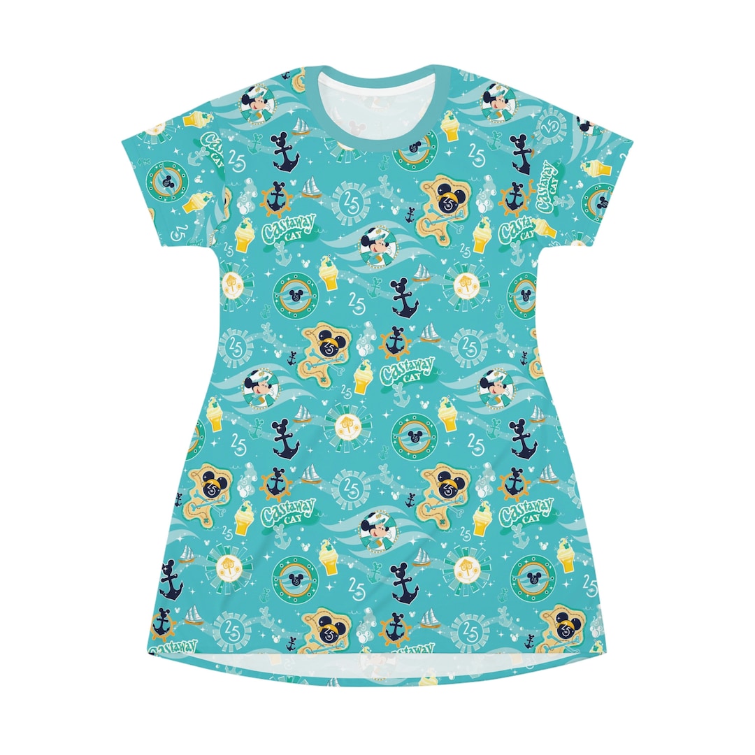DCL 25th Anniversary on the Shimmering Seas T-shirt Dress Womens - Etsy