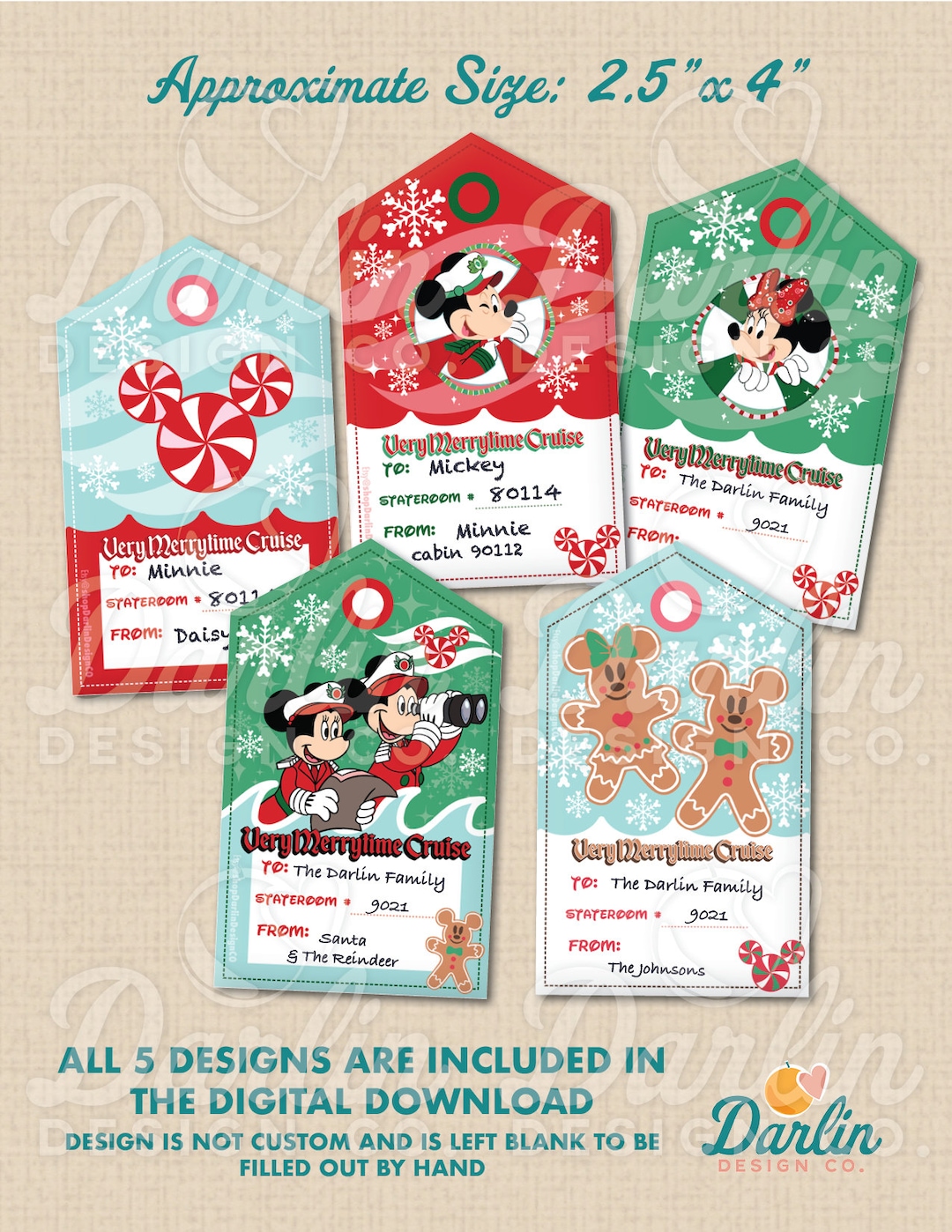Gift Tag | DCL Fish Extender - Merrytime Christmas Cruise | Captain ...