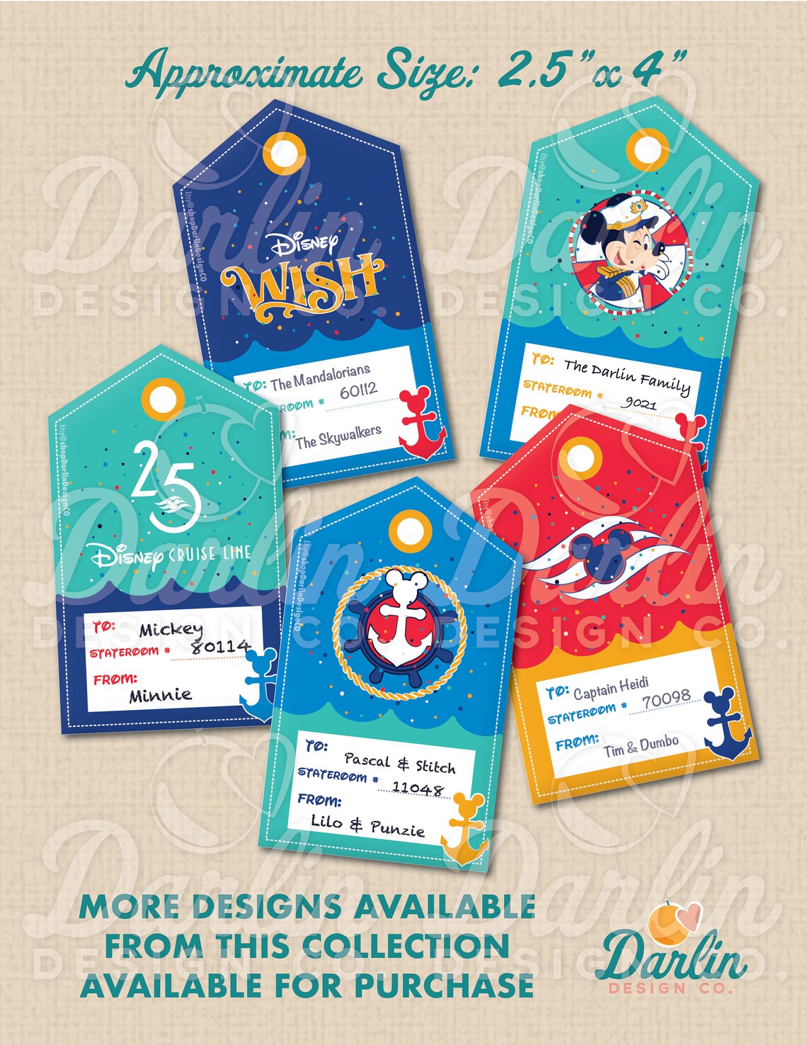 DCL Fish Extender Gift Tag - Captain M | Digital Download | Shimmering ...