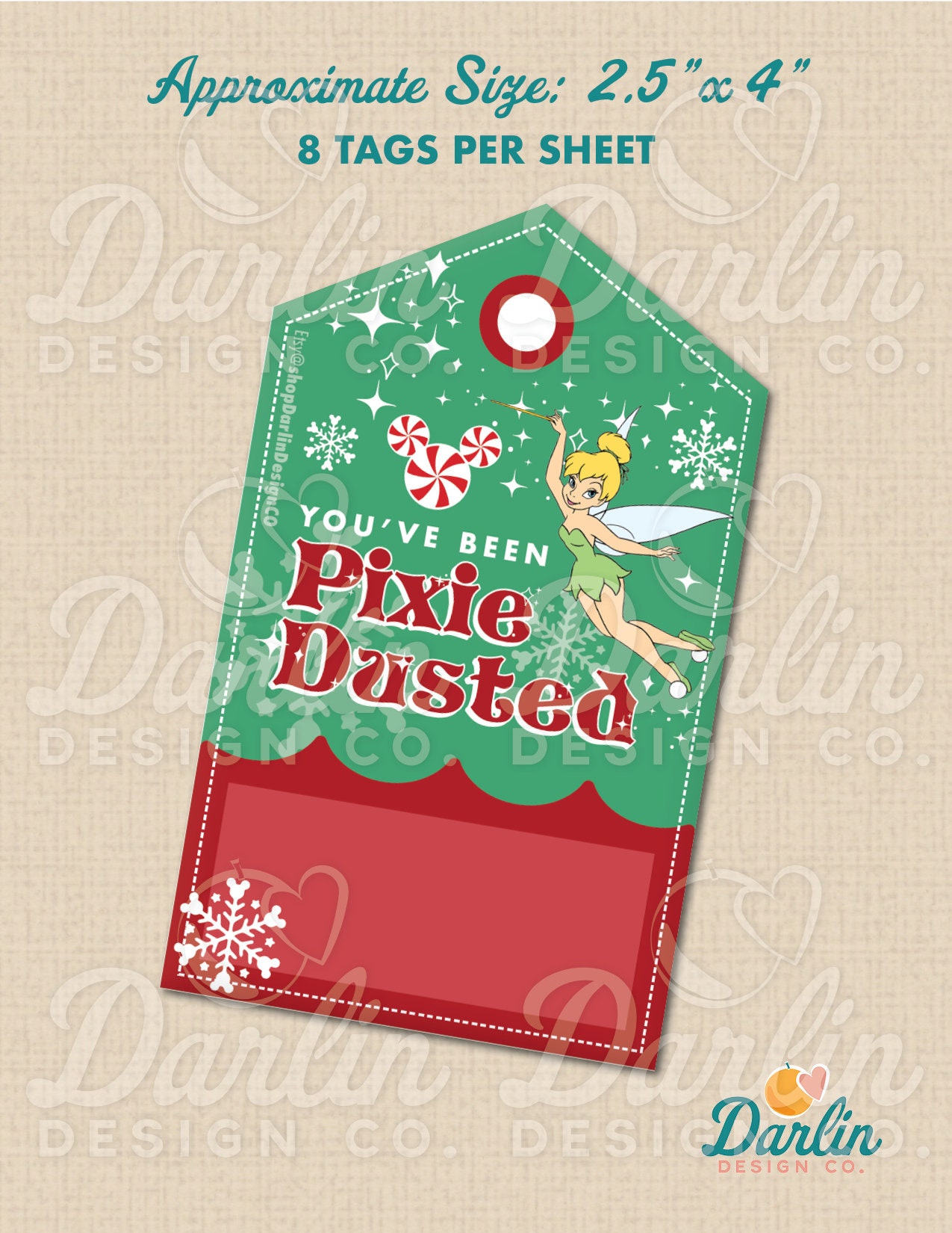 Pixie Dust Gift Tags - Christmas Color Scheme - You've Been Pixie ...