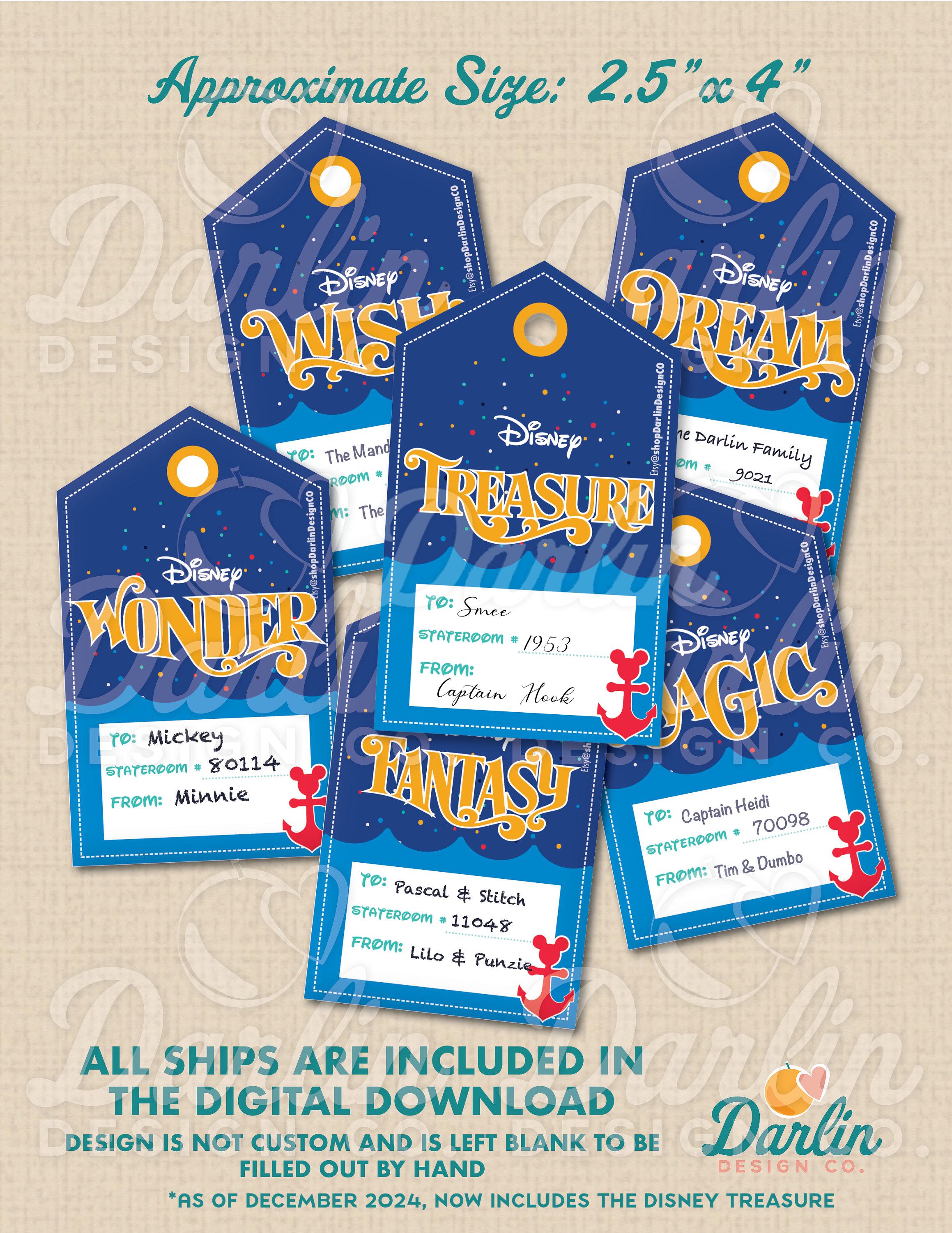 Magical Cruise Ship Gift Tag - All 6 Ships Included in Digital Download ...