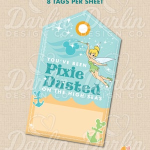 Pixie Dust Gift Tags - You've Been Pixie Dusted on the High Seas - Instant Download PDF Hand ...