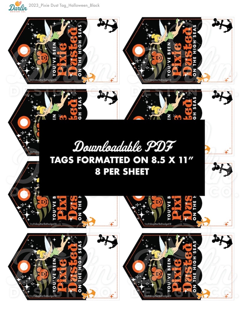 Pixie Dust Gift Tags - Halloween Color Scheme - You've Been Pixie ...