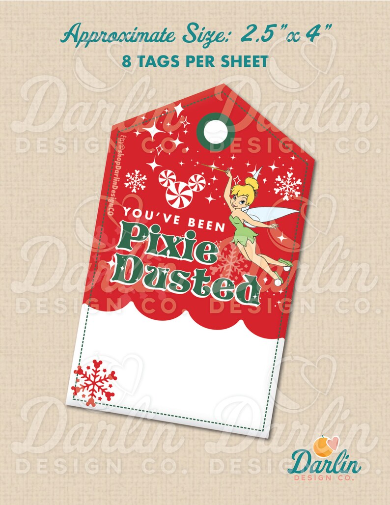 Pixie Dust Gift Tags - Christmas Color Scheme - You've Been Pixie ...