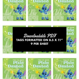 Stitch Pixie Dust Gift Tags - You've Been Pixie Dusted - Instant ...