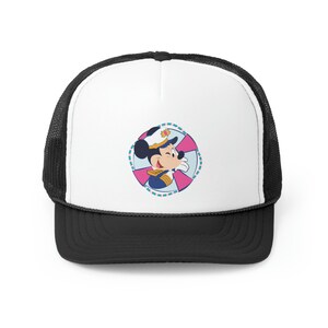 Captain Mickey Trucker Caps | Disney Cruise Line Inspired | Pink and ...