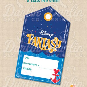 Magical Cruise Ship Gift Tag - All 6 Ships Included in Digital Download ...