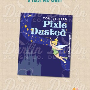 Tinker Bell Pixie Dust Gift Tags - You've Been Pixie Dusted - Instant Download PDF - Etsy