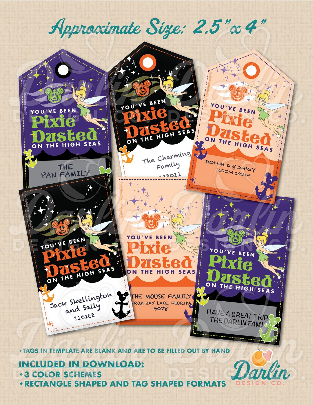 Pixie Dust Gift Tags Halloween Color Scheme You've Been Pixie Dusted on ...