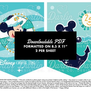 DCL 25th Anniversary Banner Bunting Decoration Digital Download Instant ...