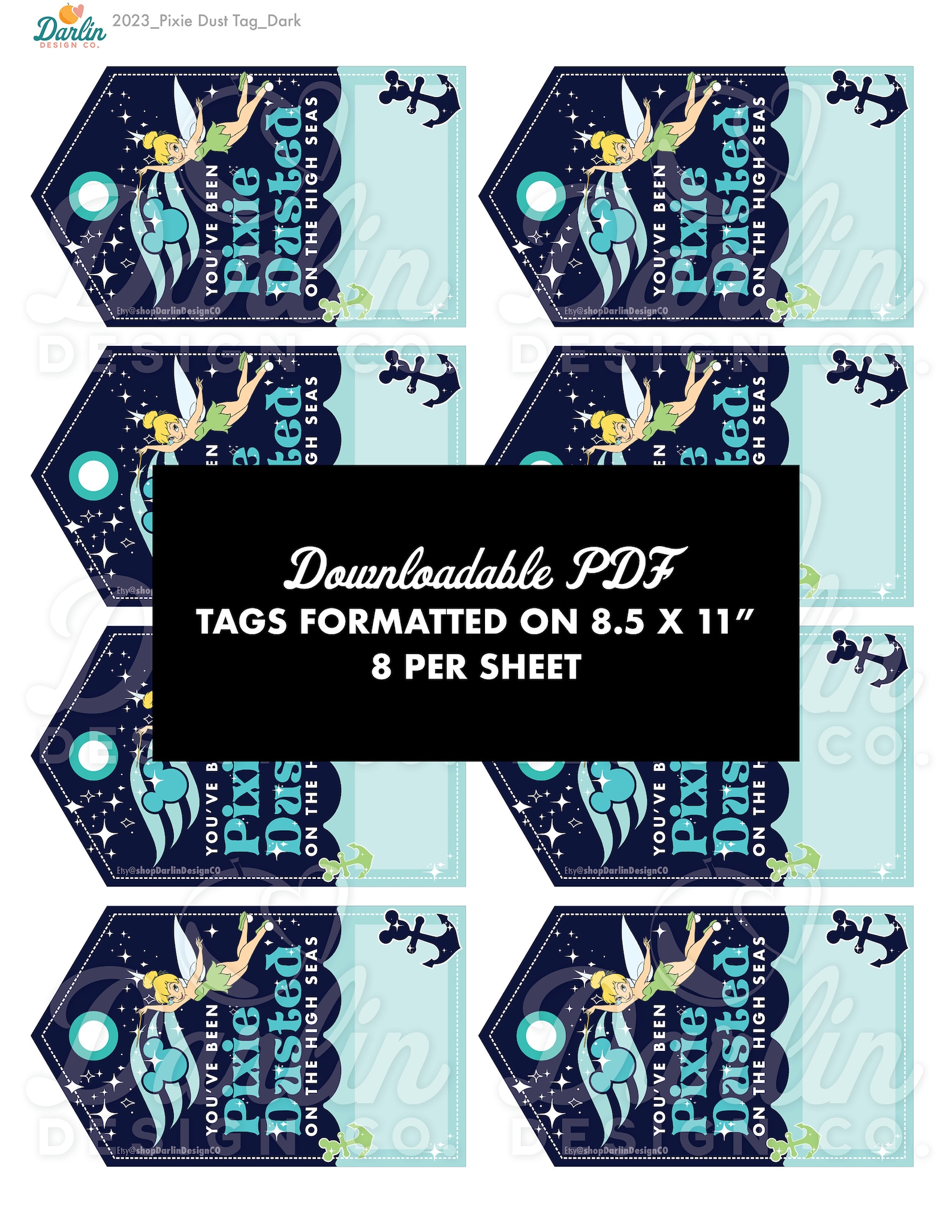 Pixie Dust Gift Tags - You've Been Pixie Dusted on the High Seas ...