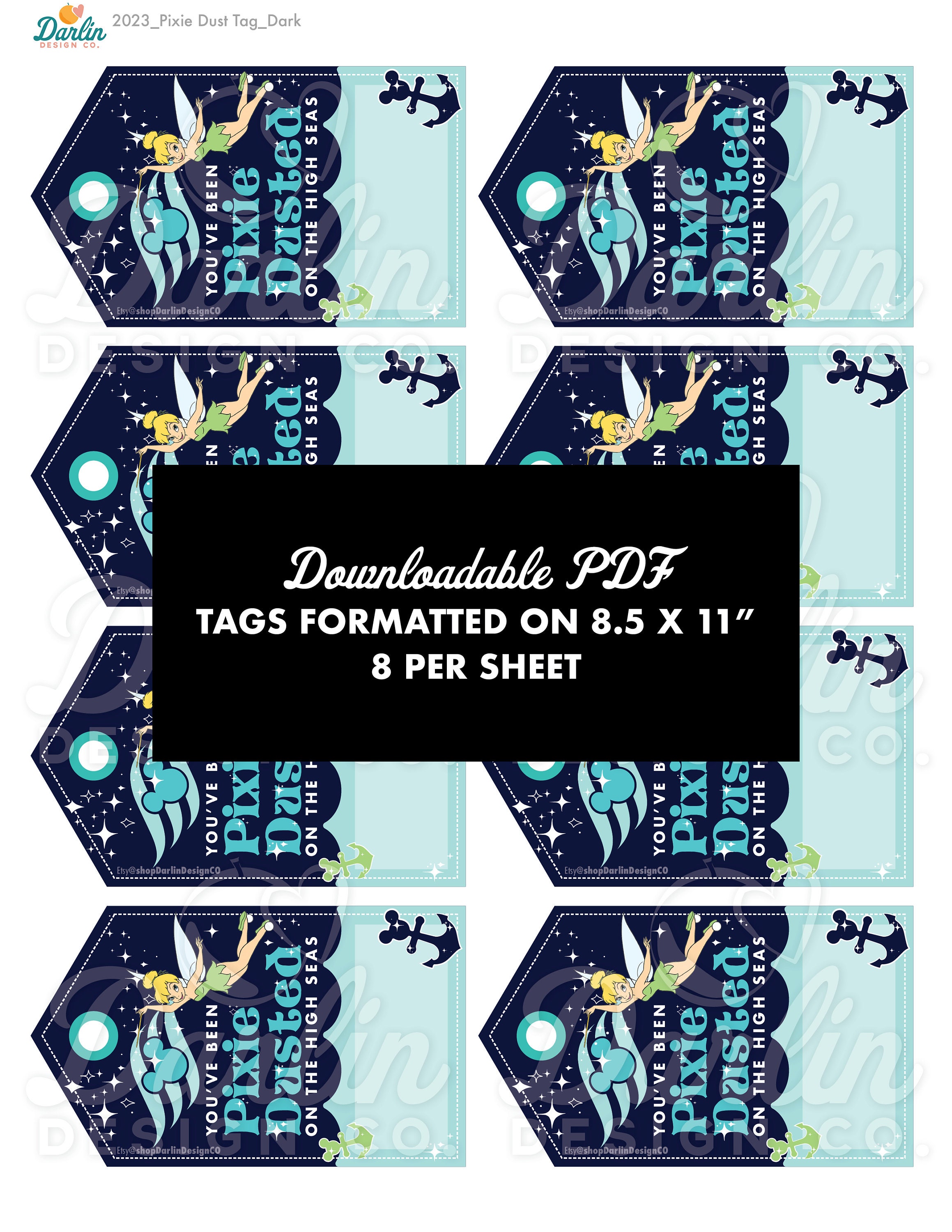 Pixie Dust Gift Tags You've Been Pixie Dusted on the - Etsy Canada