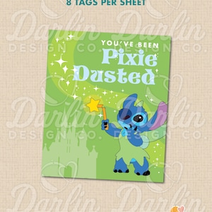 Stitch Pixie Dust Gift Tags - You've Been Pixie Dusted - Instant ...