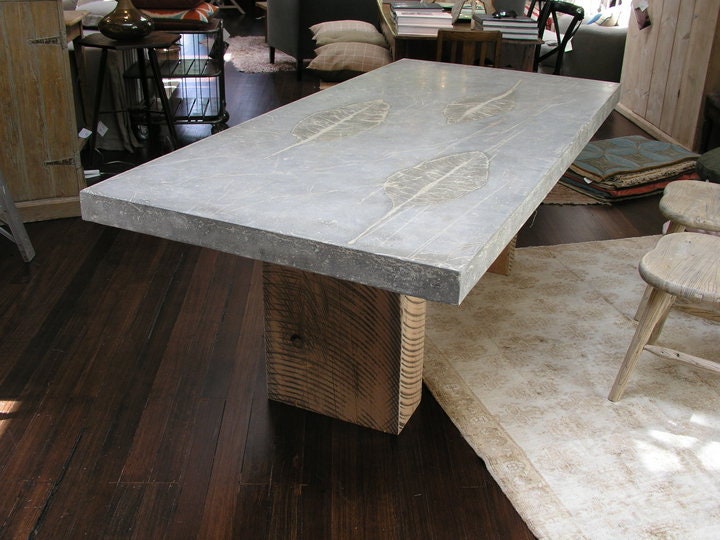 Custom Rectangular Concrete Bench or Dining, Console, Coffee Table Tops ...