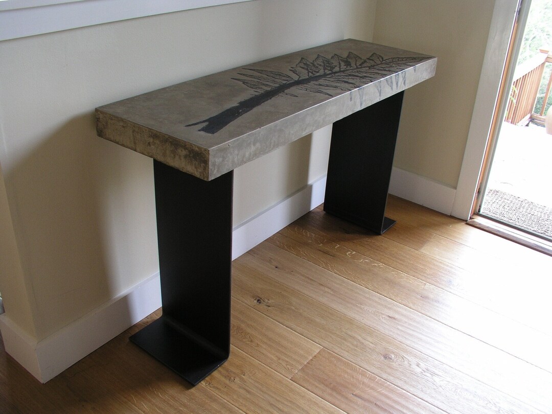 Custom Rectangular Concrete Bench or Dining, Console, Coffee Table Tops ...