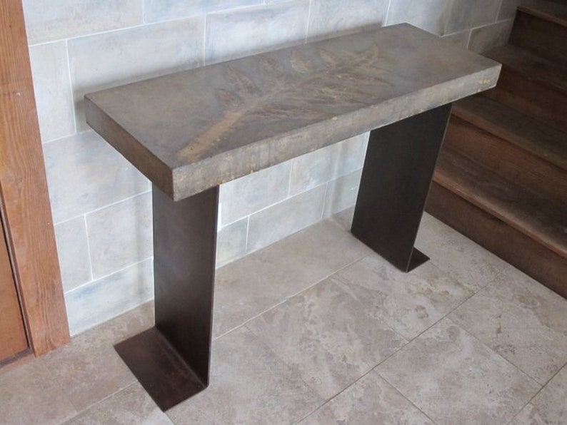 Custom Rectangular Concrete Bench or Dining, Console, Coffee Table Tops ...