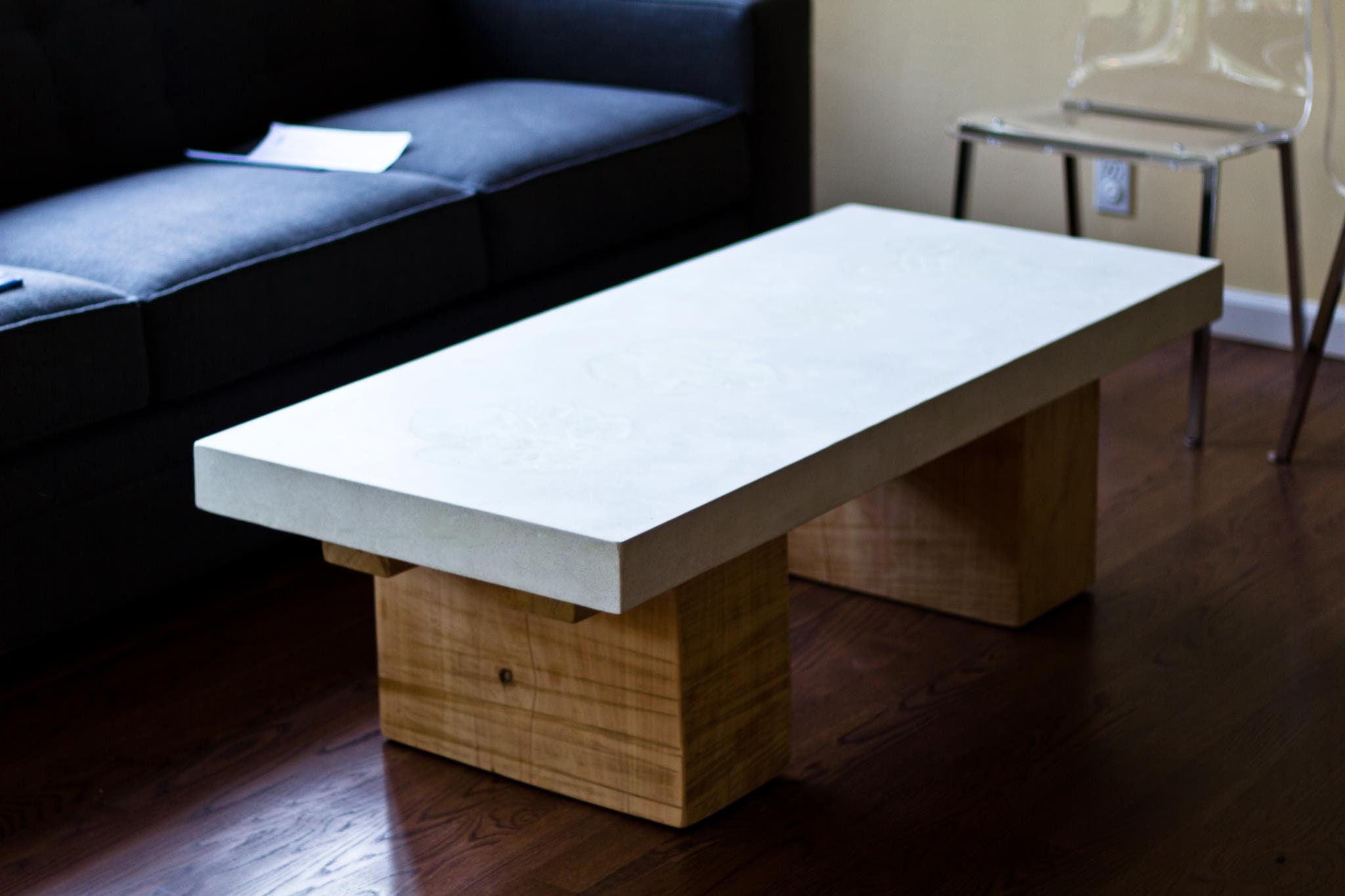 Custom Rectangular Concrete Bench or Dining, Console, Coffee Table Tops ...