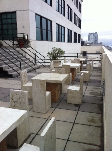 Custom Rectangular Concrete Bench or Dining, Console, Coffee Table Tops ...