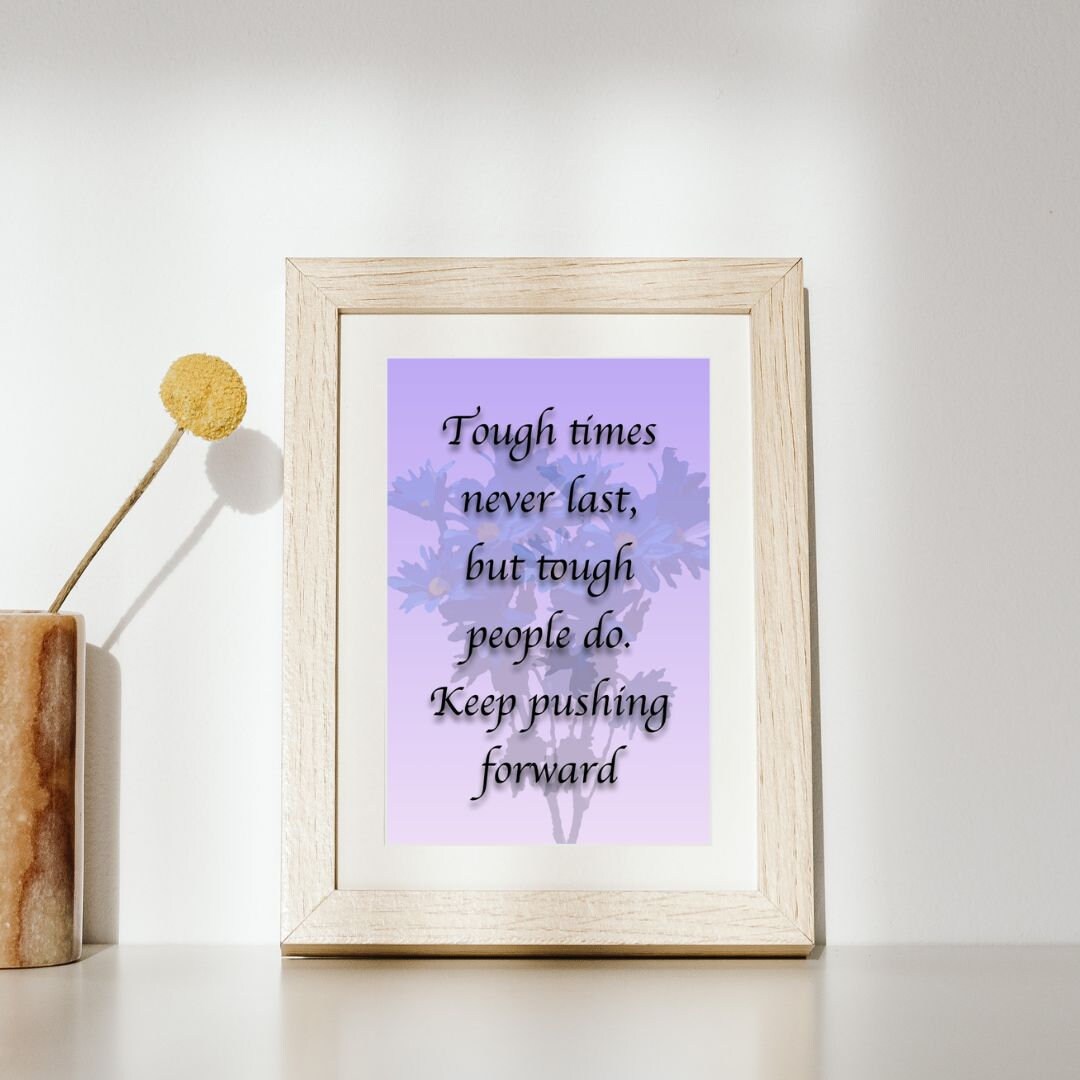 Poster With Motivational, Inspirational Quotes Flower Themed Poster - Etsy