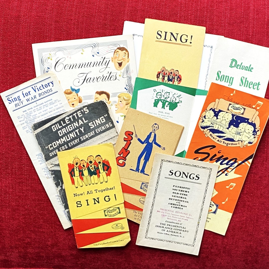 Vintage Song Sheets Sing Along 1940s to 1960s PA Dairy and Other ...