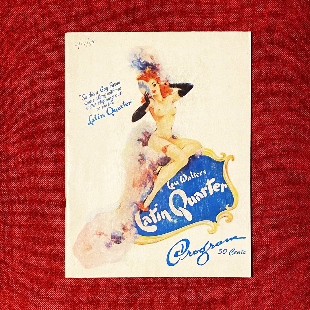 Vintage Program Latin Quarter Club - Lou Walters 1948 - Etsy