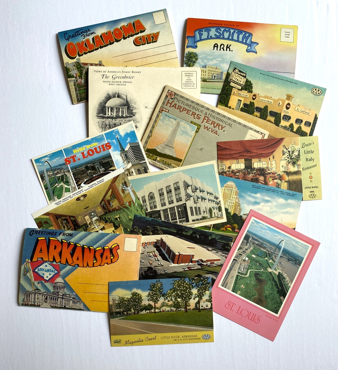 Vintage Lot Midwest Postcards – Missouri, Arkansas, Kansas, Kentucky ...