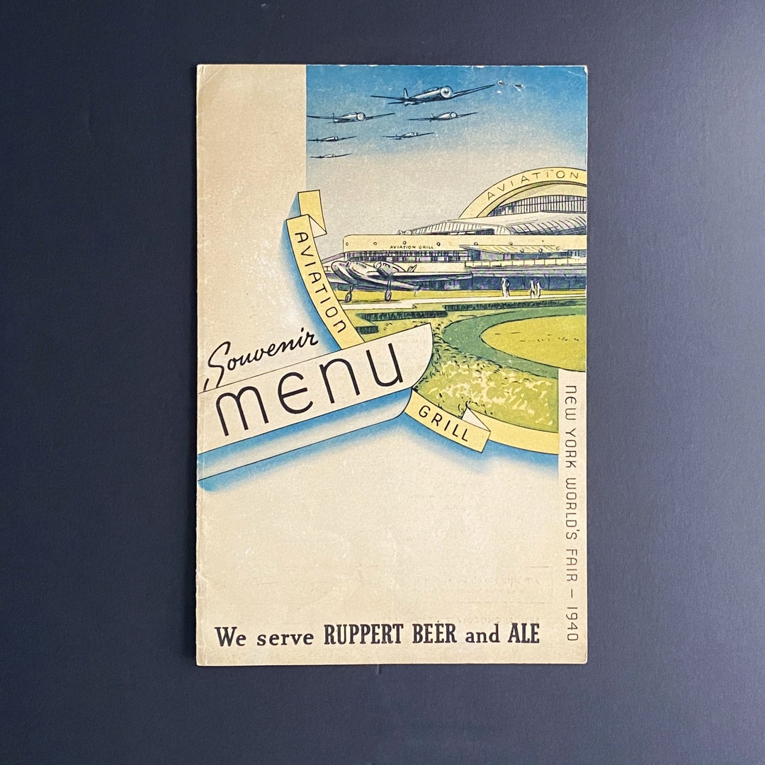 Vintage Menu Aviation Grill New York World’s Fair Aviation Pavilion ...