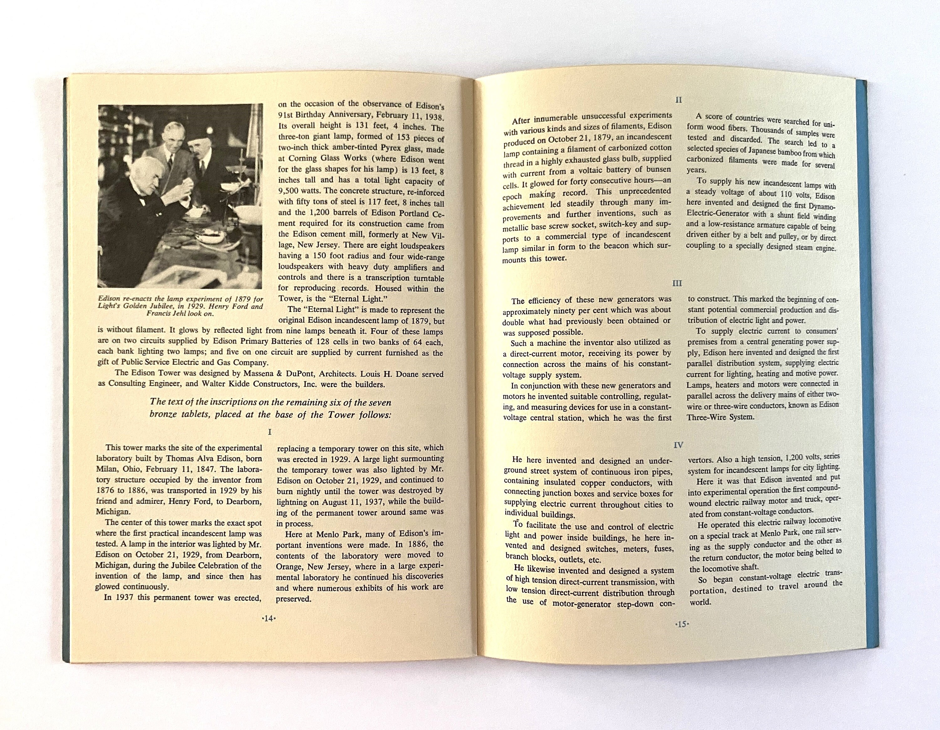 Vintage Thomas Edison Illustrated Booklet Thomas Alva Edison Lights ...