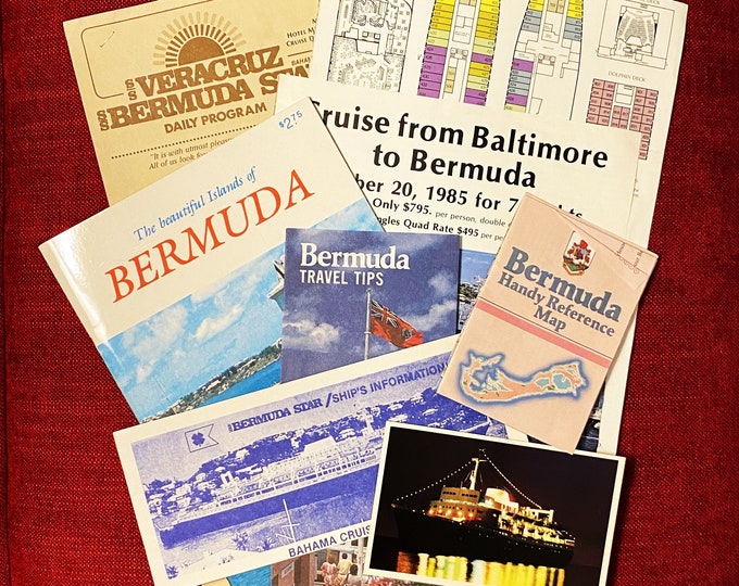 Vintage Cruise Ephemera Bermuda Star 1985 - Etsy