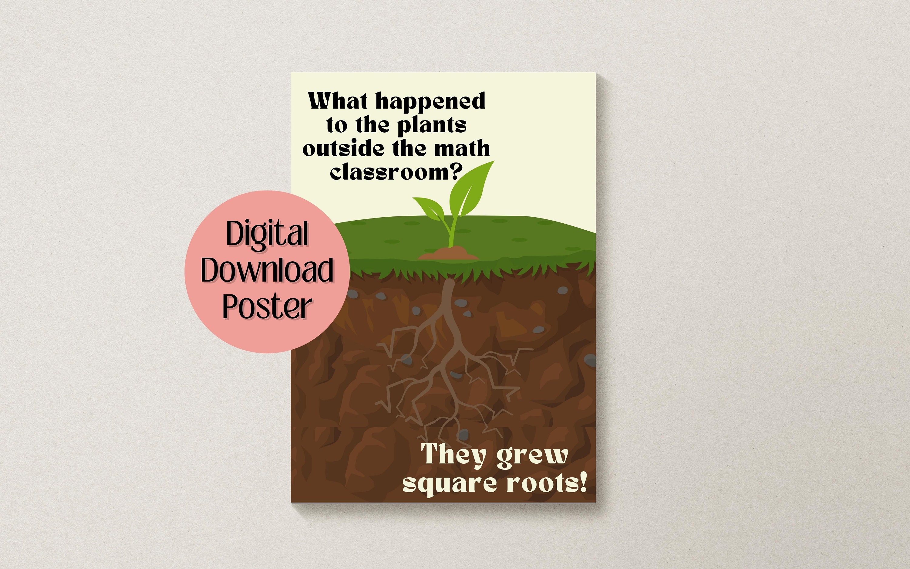 Set of 6 Funny Math Classroom Posters, Retro Math Posters, High School ...