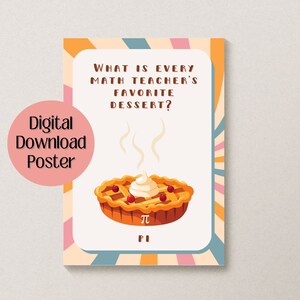 Set of 6 Cute Funny Classroom Posters, Retro Math Posters, High School ...