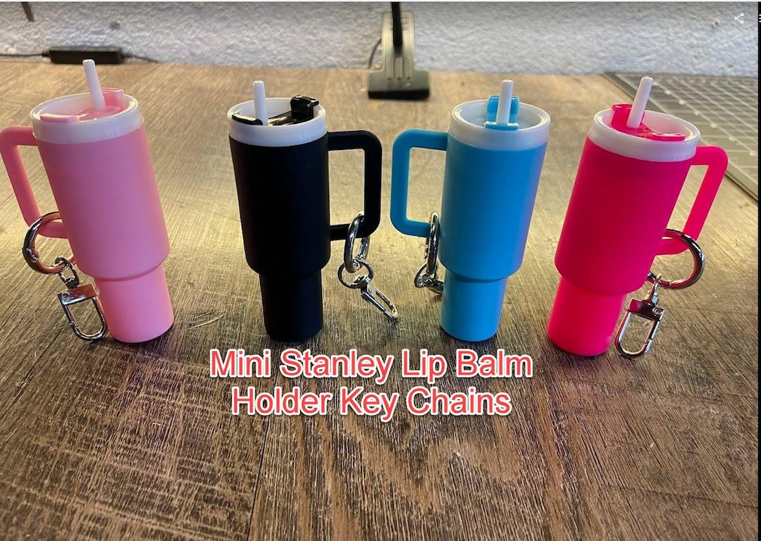 Mini Stanley Cup Lip Balm Key Chain Holder Keychain Convenient Lip Balm ...