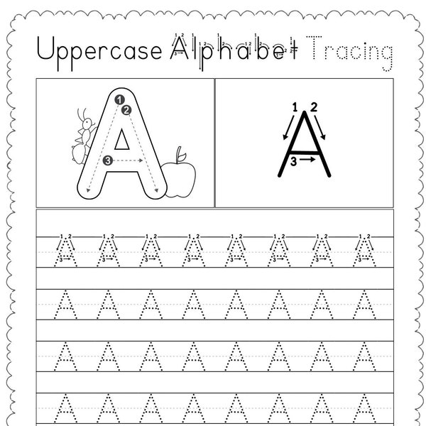 Alphabet Tracing - Etsy