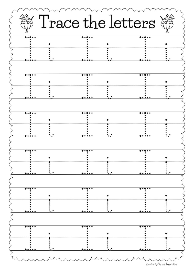 26 Trace the Alphabet Worksheets Printable Letters Tracing Nursery EYFS ...