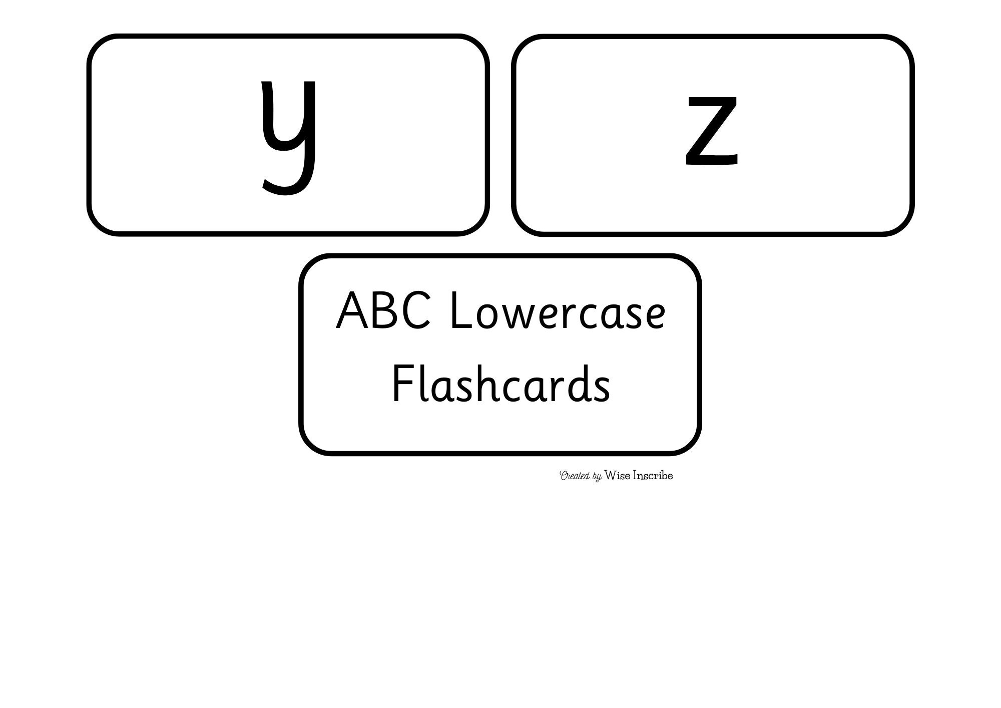 26 Lowercase ABC Flashcards Alphabets Flashcards Preschool Learning ...